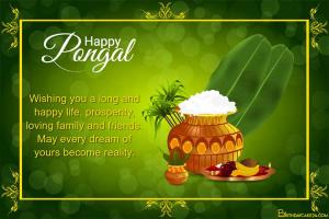 Happy Pongal Greeting Cards