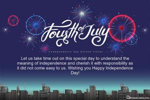 4th of July Independence Day USA Cards