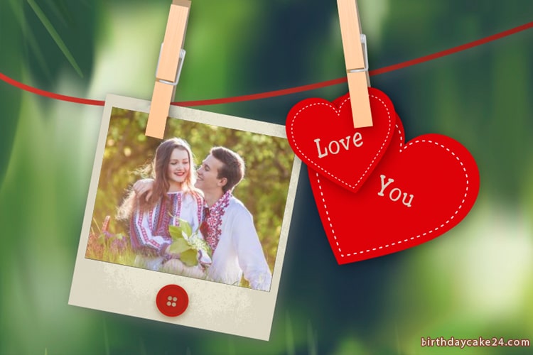 Add Photo On Polaroid Love Heart Frames Online Free