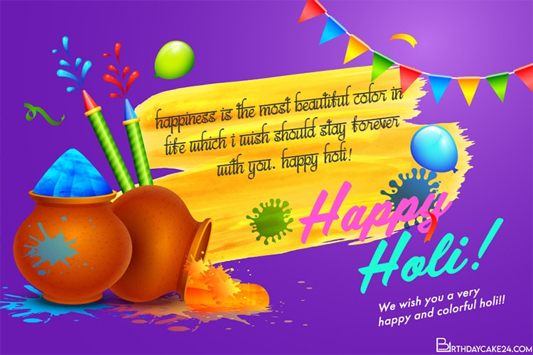 Customize Your Own Holi Card Online For Free