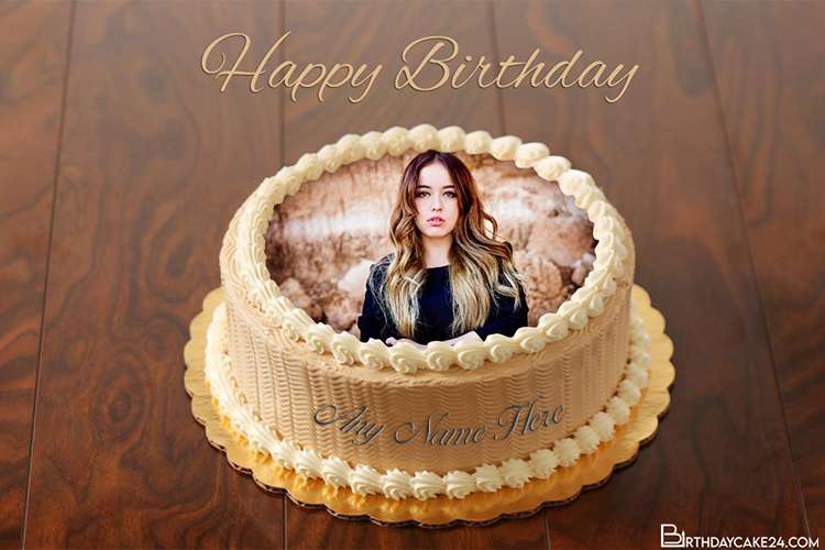 Print Name And Photo On Ice Cream Wishes Cake