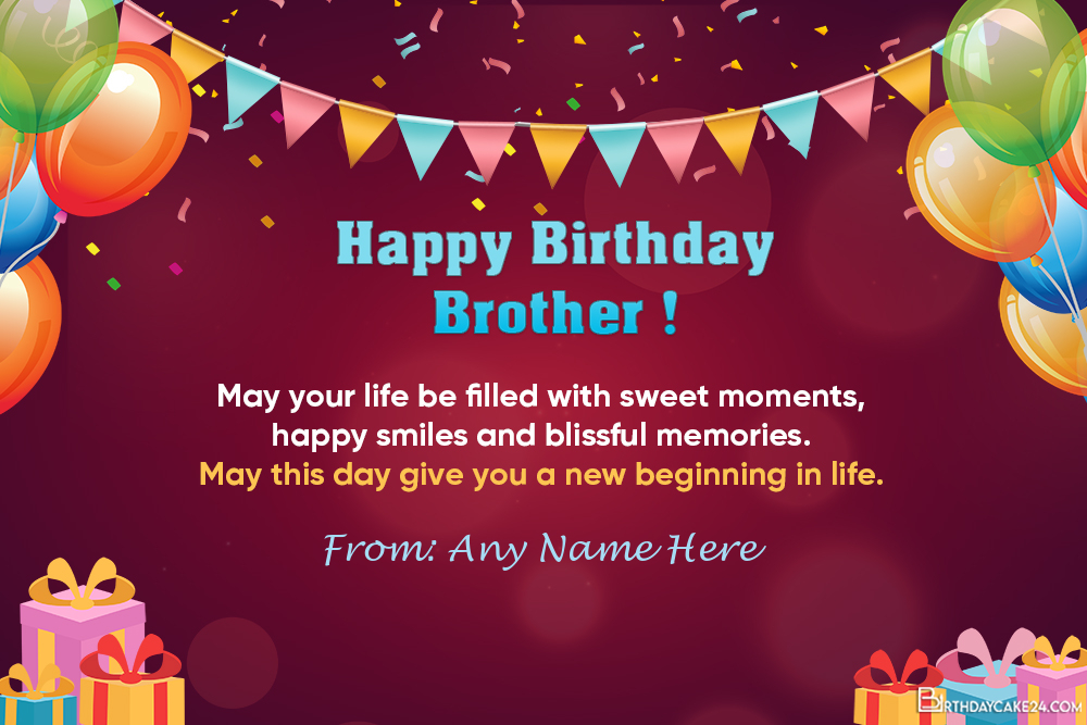 Happy Birthday Brother Cards Printable Printable Card Vrogue co