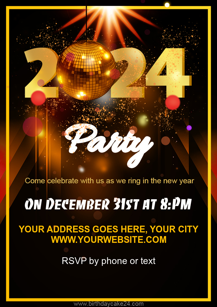 Create New Year 2024 Party Invitations Free